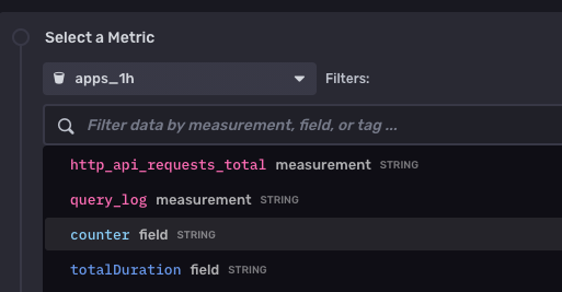 Notebooks: Remove the type label from the field in the metrics selector · Issue #579 ...