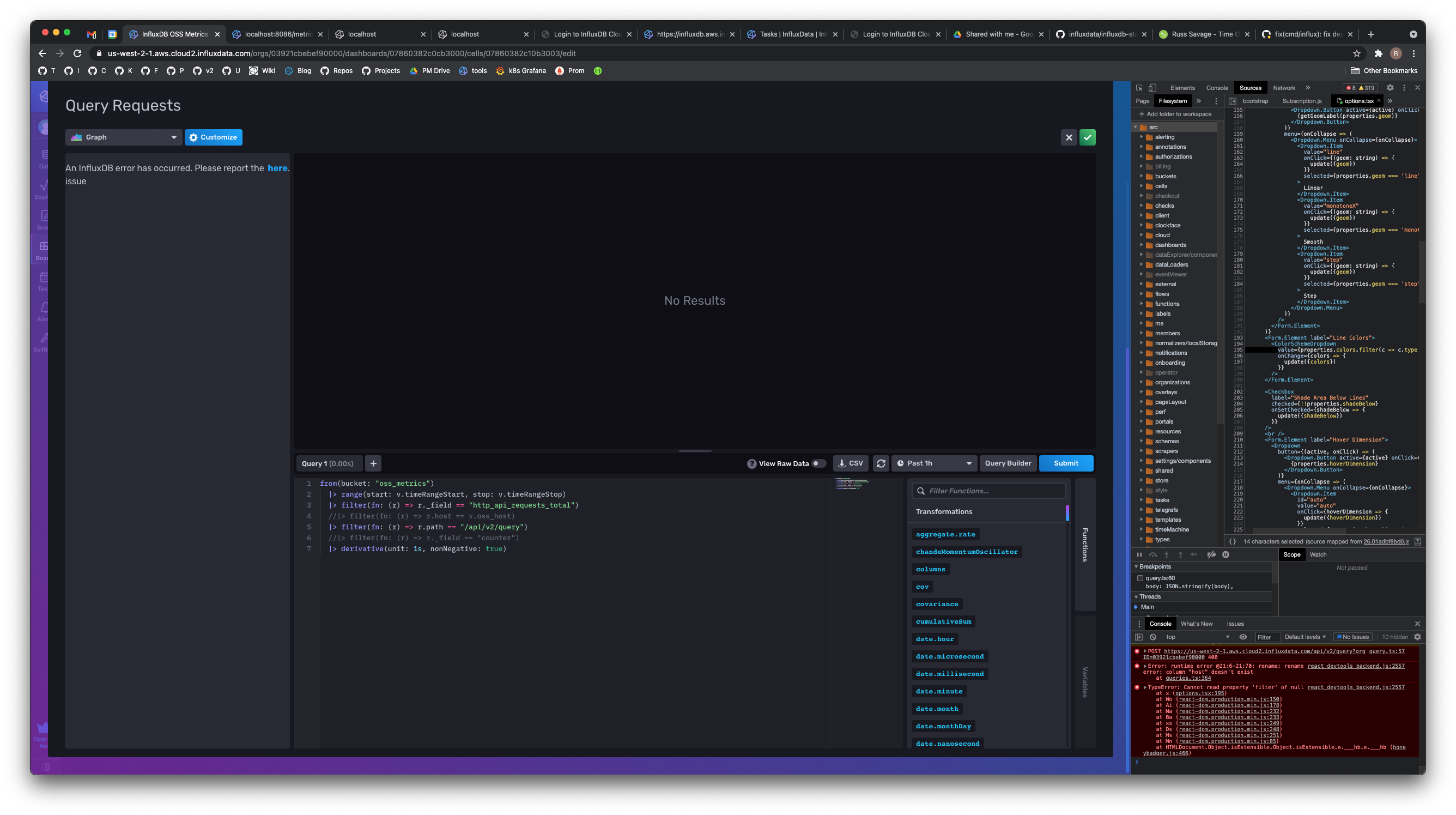 TypeError: Cannot read property 'filter' of null · Issue #1445 · influxdata/ui · GitHub