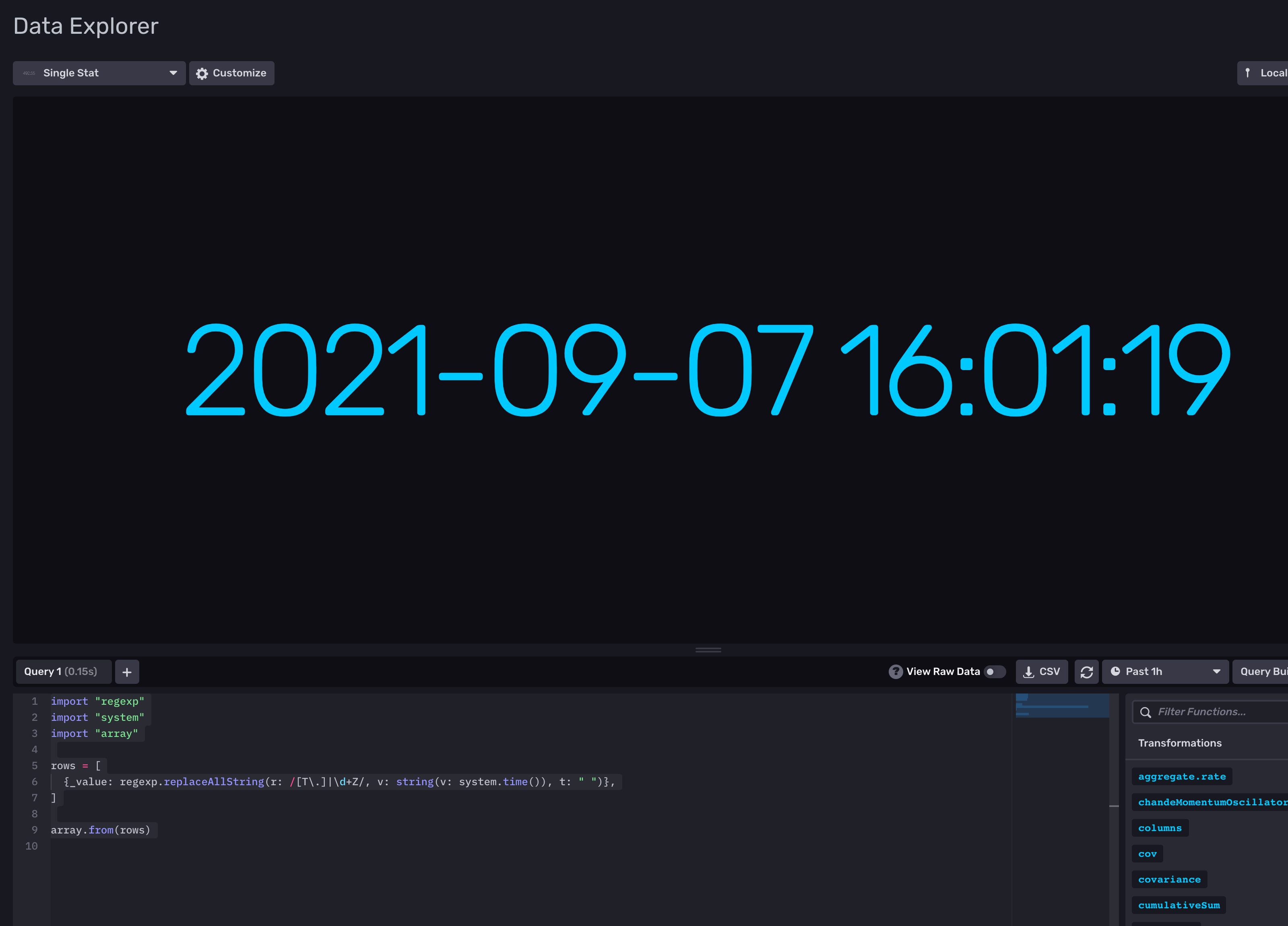 Add a clock widget to the dashboard · Issue #2551 · influxdata/ui · GitHub