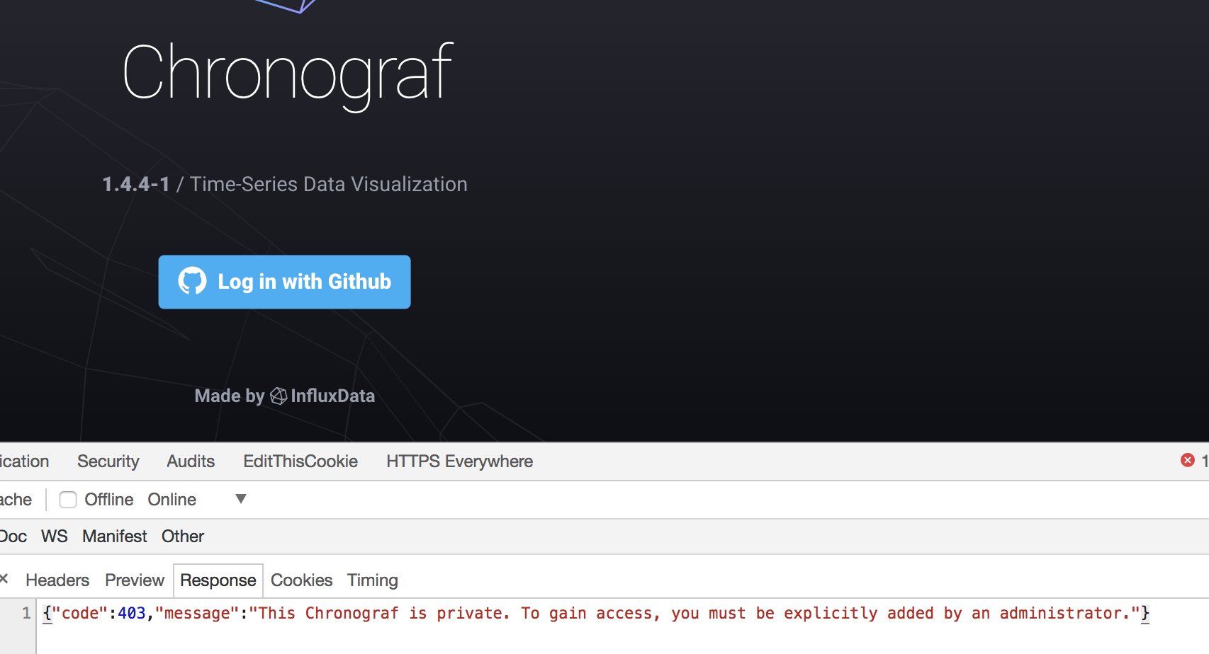 Add 403 notification to the login screen · Issue #3261 · influxdata/chronograf · GitHub