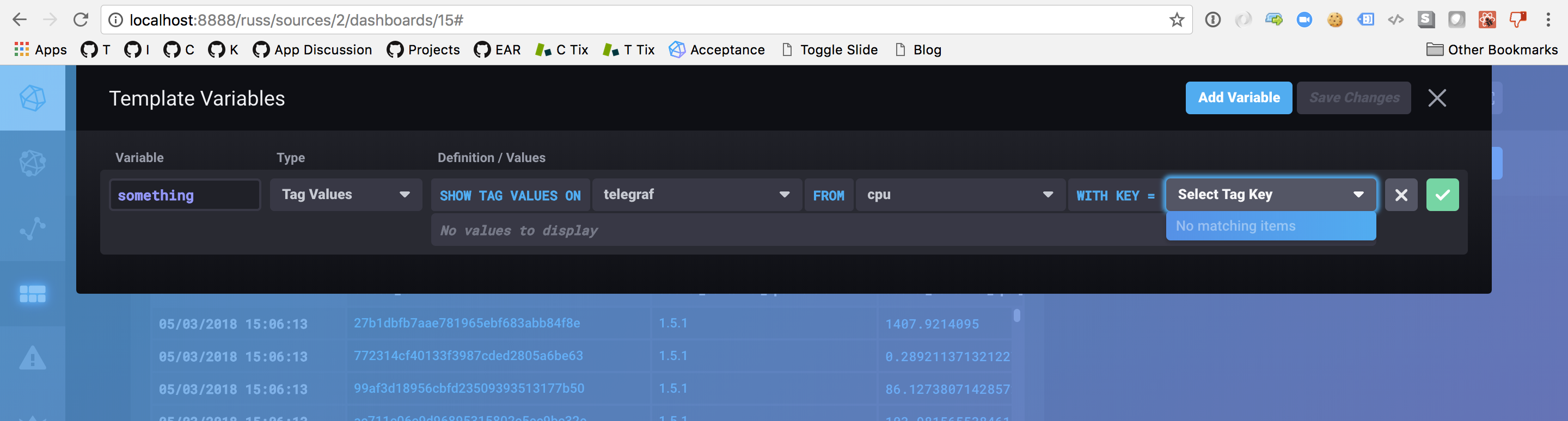 Template Variables Tag Values Not Populating · Issue 3365 · Influxdatachronograf · Github 