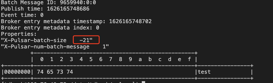 peekmessage return wrong result with X-Pulsar-batch-size