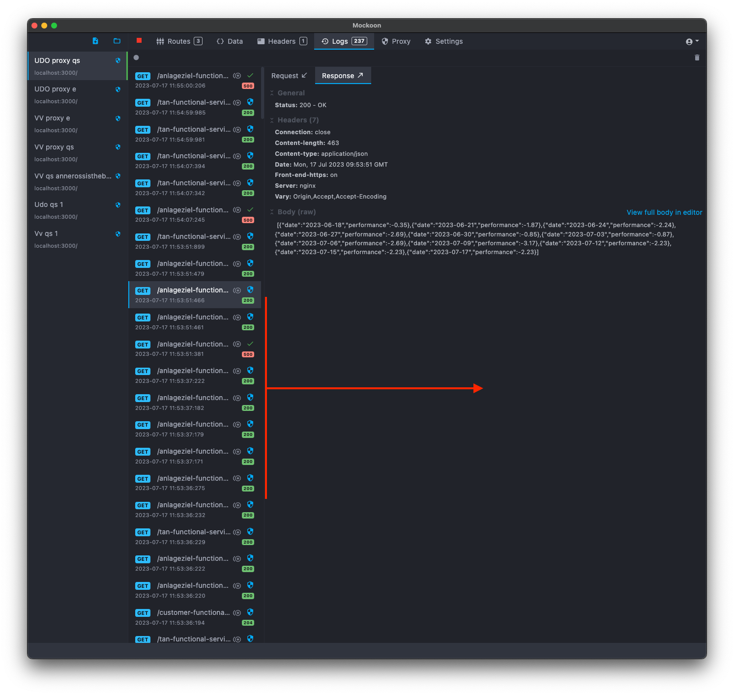 Increase width of log entry list · Issue #1085 · mockoon/mockoon · GitHub
