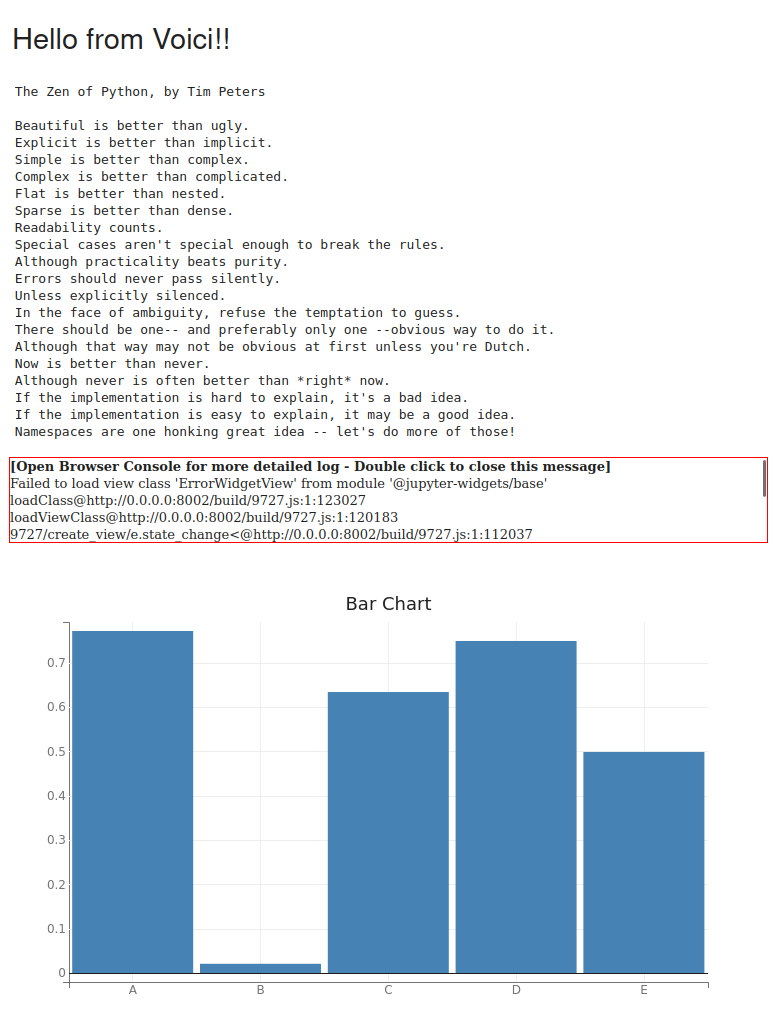 Widgets not rendering when using jupyterlite-pyodide-kernel · Issue #86 · voila-dashboards/voici ...