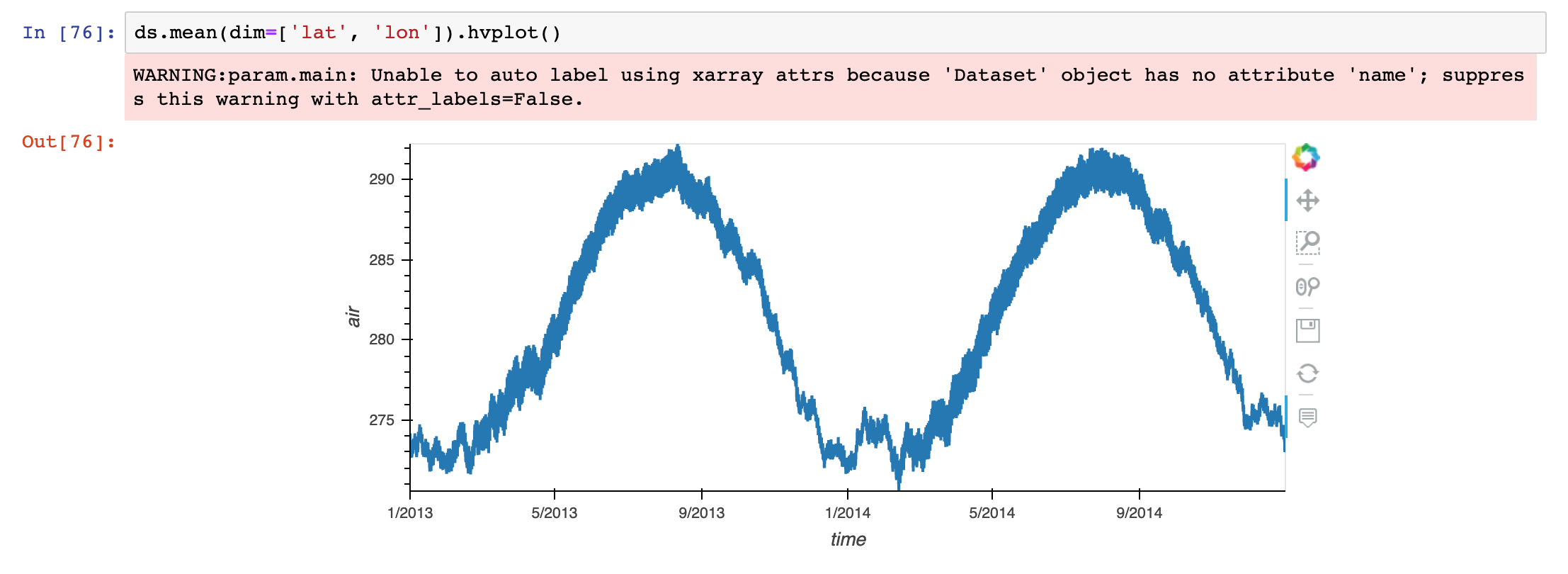 Fix warning from #173 · Issue #261 · holoviz/hvplot · GitHub