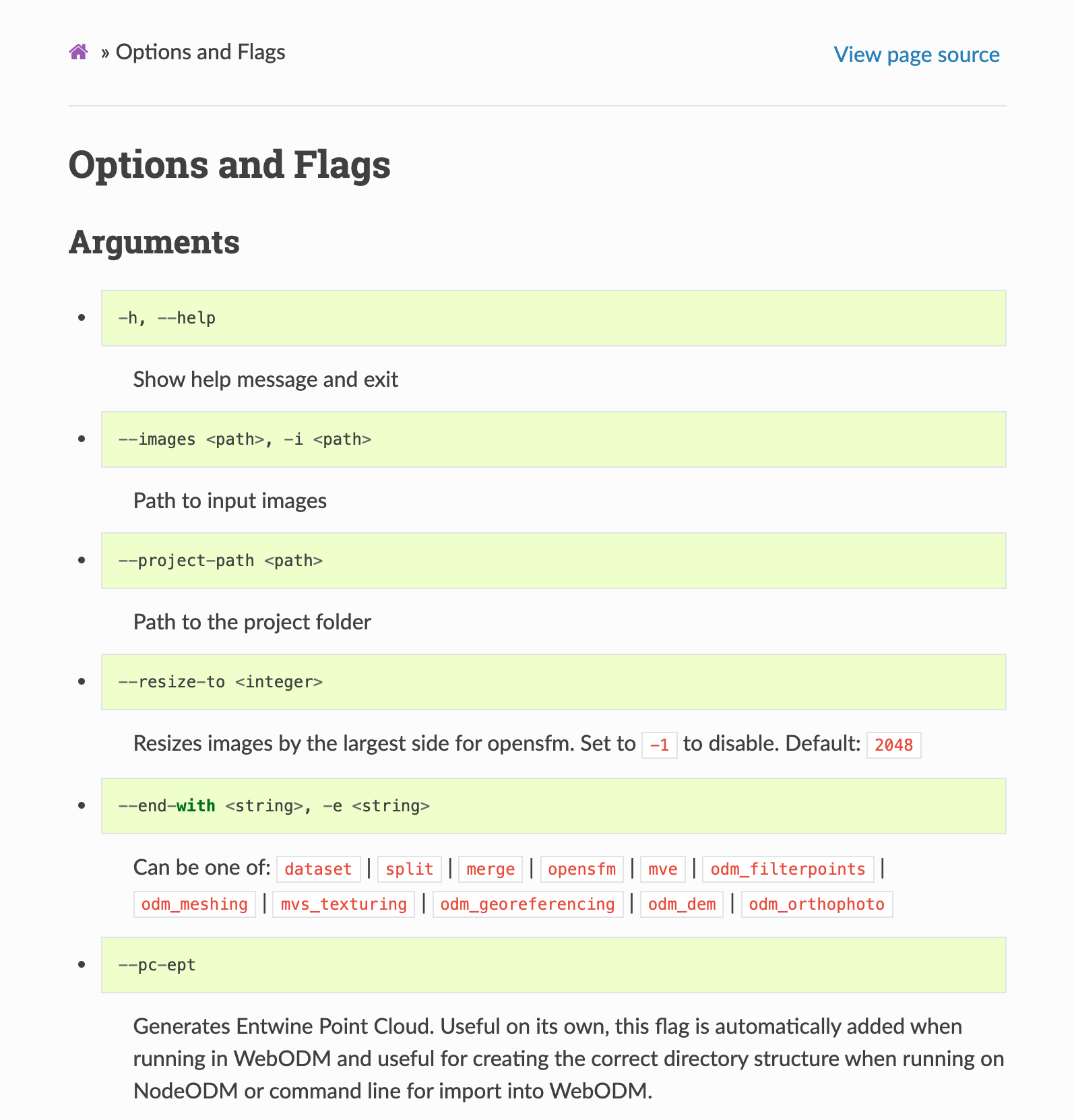 Argument Descriptions Not Translated · Issue 76 · Opendronemapdocs · Github