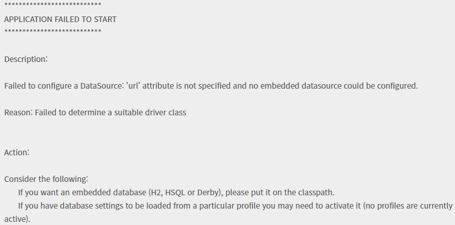Failed To Determine A Suitable Driver Class 에러 개인 노트