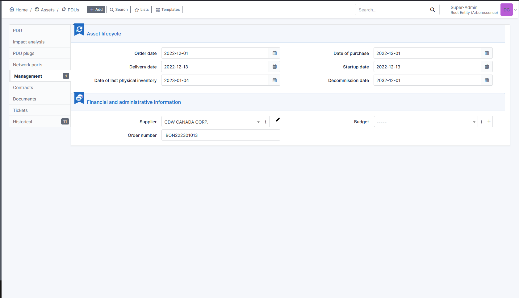 Template Bugging For Pdu With Management · Issue 13746 · Glpi Projectglpi · Github