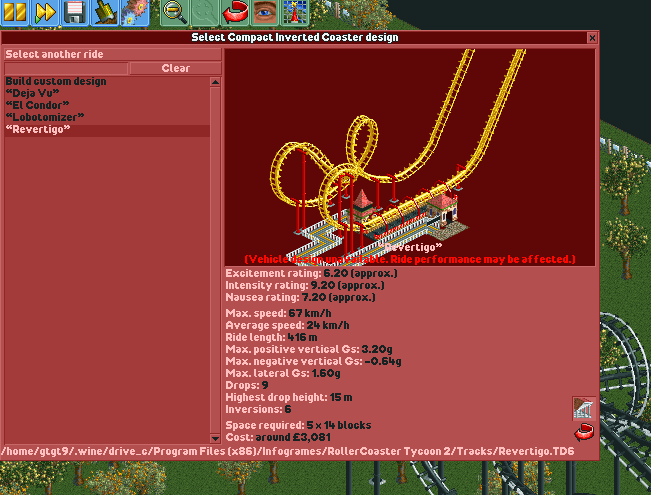 Text can overflow in 'Select ride design' windows. · Issue #15909 · OpenRCT2/OpenRCT2 · GitHub