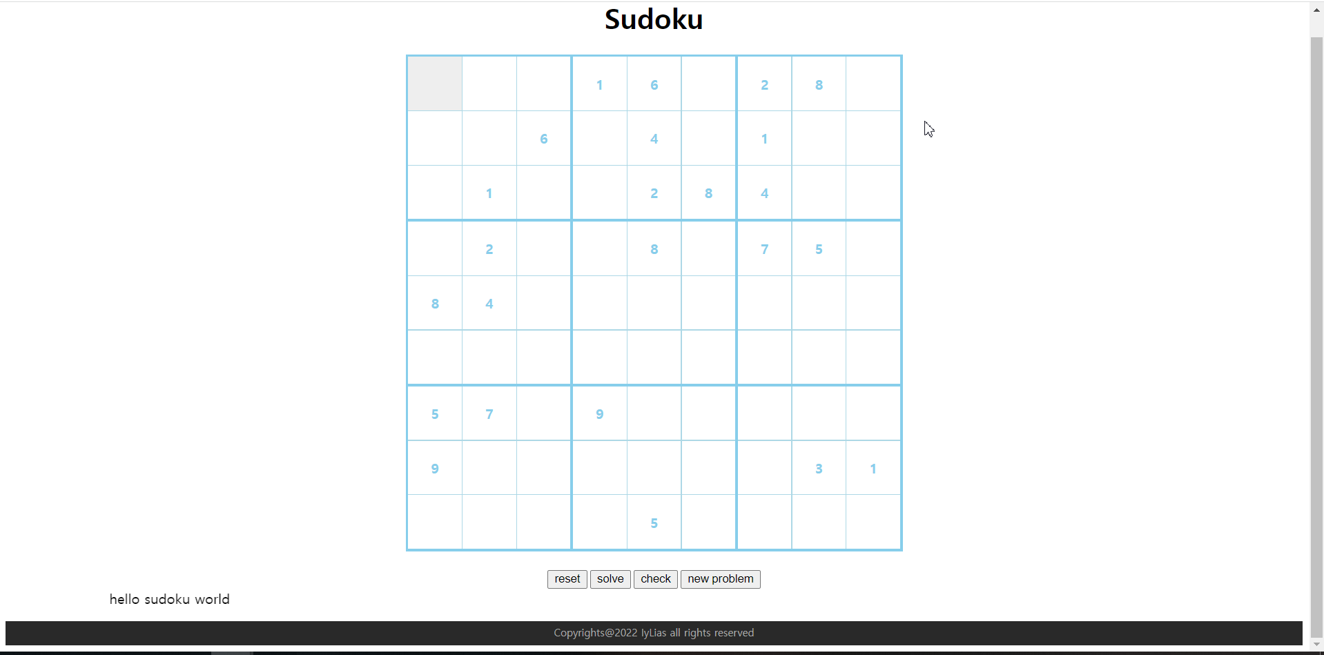 GitHub - IyLias/sudoku: javascript project for sudoku