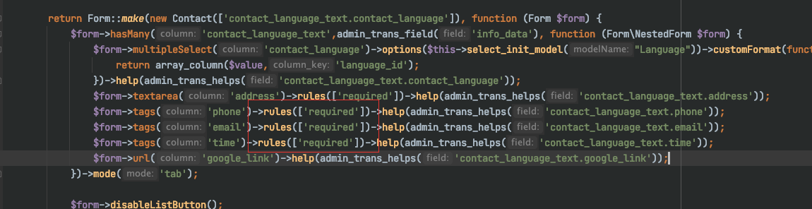 hasmany一对多关联tags标签加了rules(['required']) 后验证不到值 · Issue #905 · jqhph/dcat-admin · GitHub