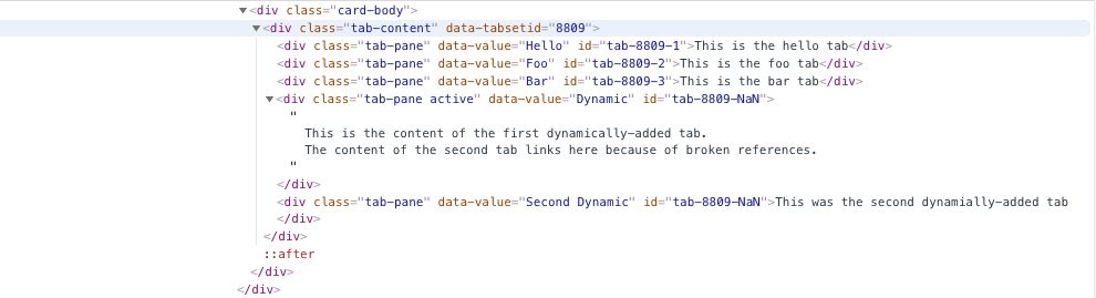 TabsetPanel id's not properly generated when inserting tabs to non ...