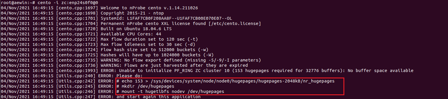 nprobe Cento (Licensed) pfring_zc_open_driver error with Ubuntu 18.04 kernel 5.4.0-89-generic ...