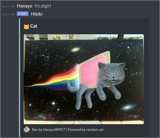 [BUG] h!catgirl invokes h!cat behavior · Issue #52 · espimarisa/hibiki · GitHub
