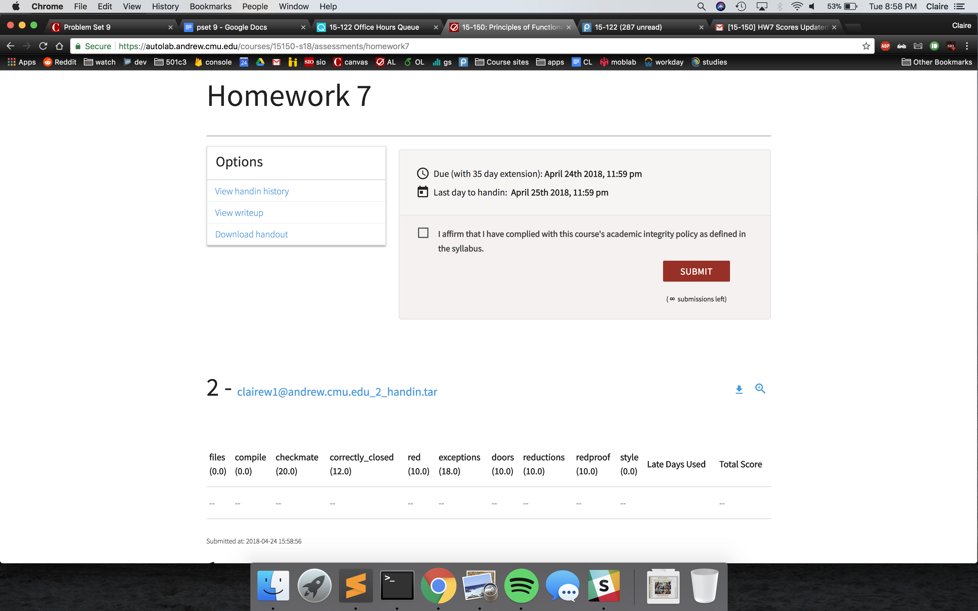 Grades not accurately shown on assignment and gradebook · Issue #979 · autolab/Autolab · GitHub