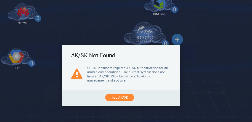 Dashboard should not force and block if AK/SK not set · Issue #436 ...