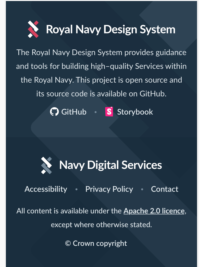Footer (Presentational) · Issue #151 · Royal-Navy/design-system-docs · GitHub