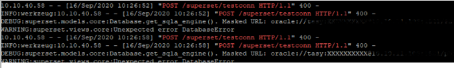Connection To Oracle Database From Superset Error · Issue 10951 · Apache Superset · Github