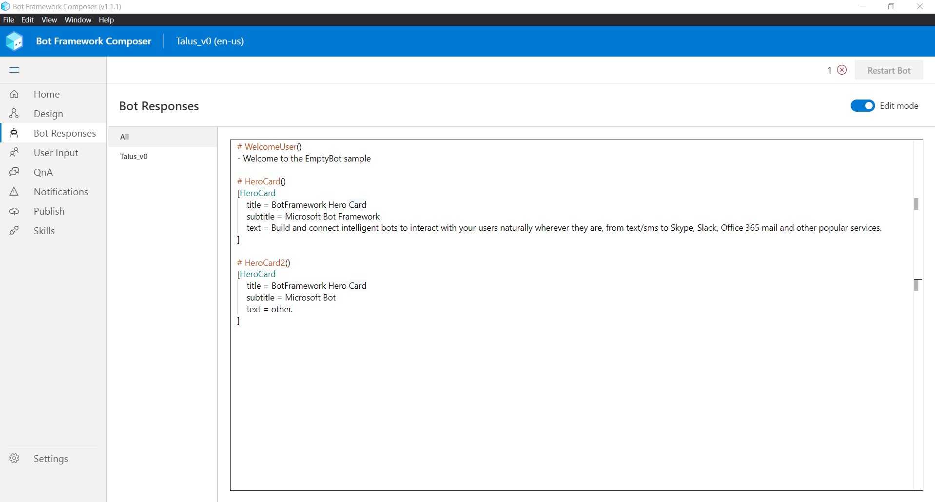 Microsoft Bot Composer: Hero Cards · Issue #4317 · microsoft/BotFramework-Composer · GitHub