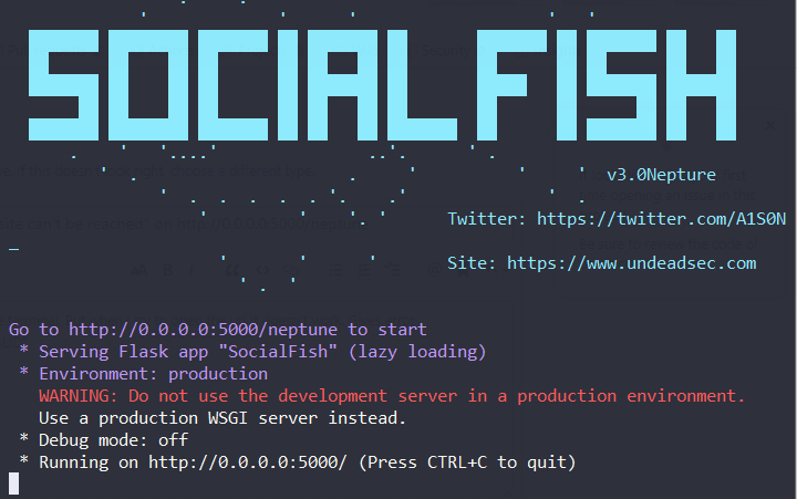 shows error "This site can't be reached" on http://0.0.0.0:5000/neptune · Issue #206 · UndeadSec ...