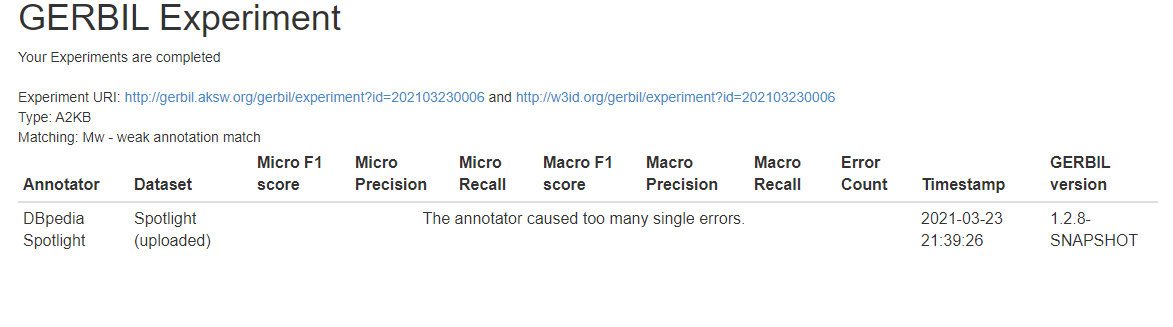 GERBIL: "The annotator caused too many single errors." · Issue #385 · dice-group/gerbil · GitHub