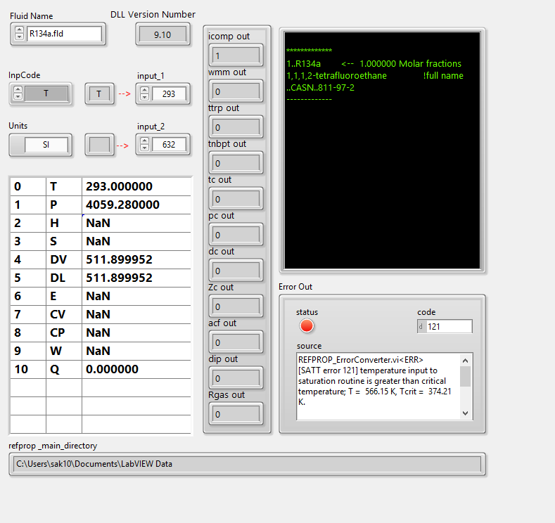 REFPROP LabVIEW Integration · Issue #97 · usnistgov/REFPROP-wrappers · GitHub