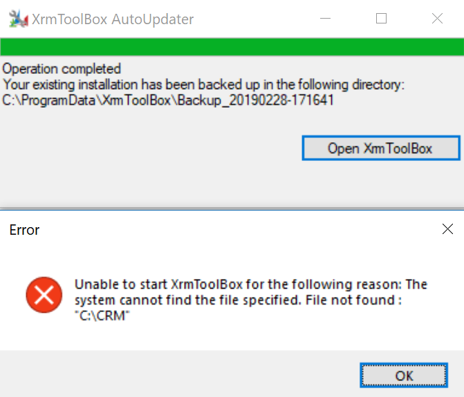 Xrmtoolbox Doesnt Open After Update · Issue 844 · Mscrmtools
