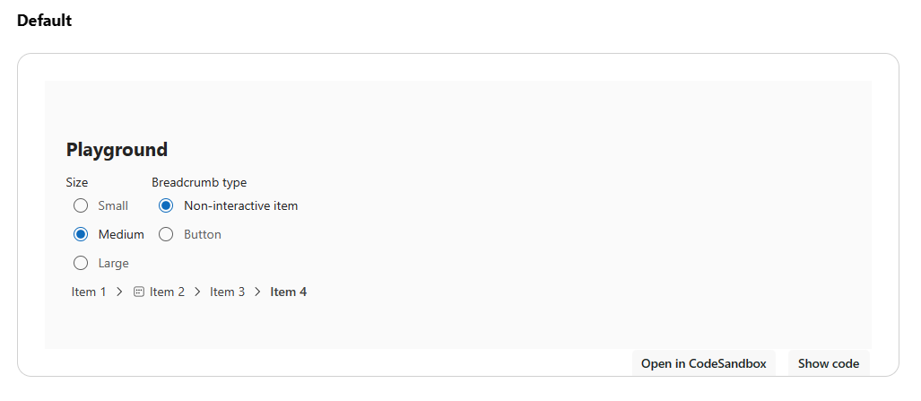 Breadcrumb storybook should not include 'Playground' stories · Issue #29242 · microsoft/fluentui ...