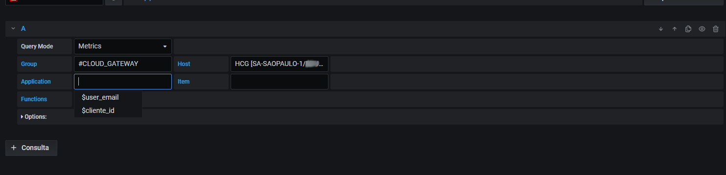 Some items and applications do not show in Grafana, but they exist in ...