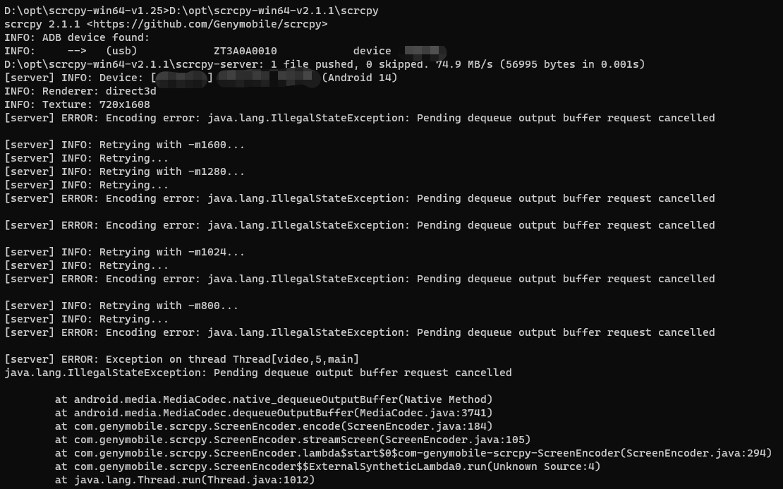 Connect Android14 Occure Pending Dequeue Output Buffer Request Cancelled · Issue 4265