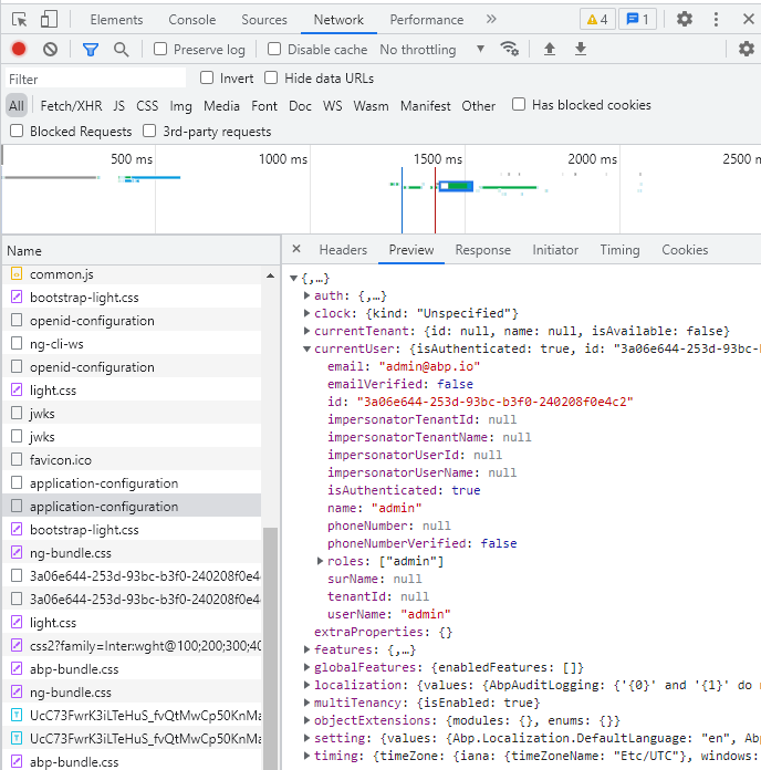 Openiddict:in Application Configuration,the Currentuser Under The Token Requested By The