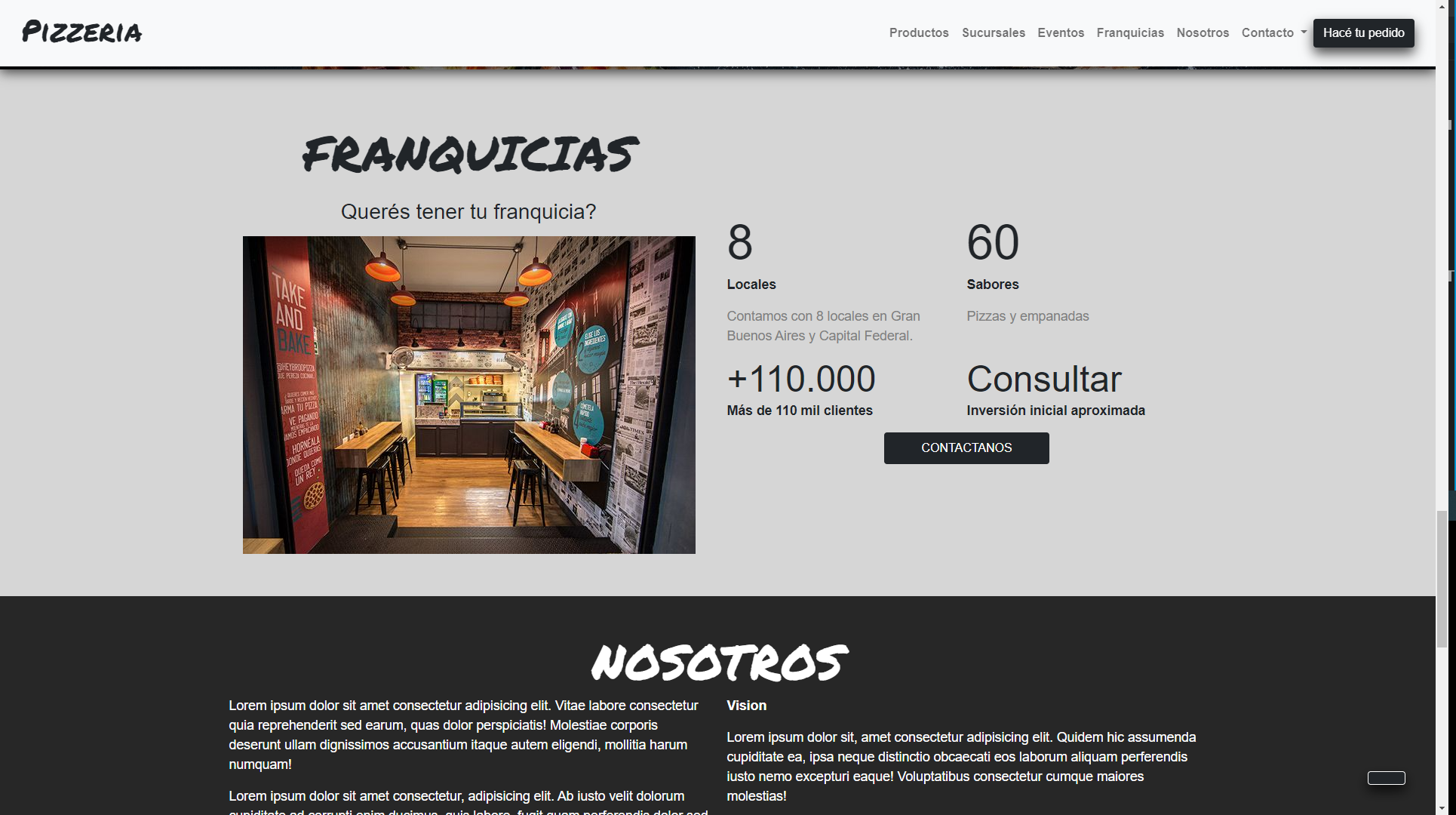 GitHub - Chinooyoel/Landing-Page-Pizzeria: Hecho en HTML, CSS, Javascript y Bootstrap