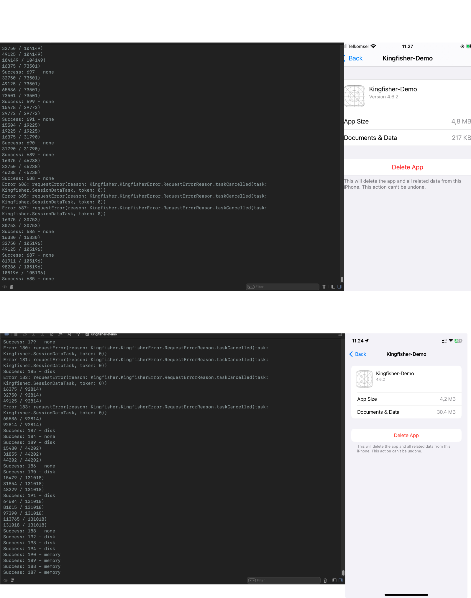 Storage & Data Size becomes large on iOS 17 · Issue #2146 · onevcat/Kingfisher · GitHub