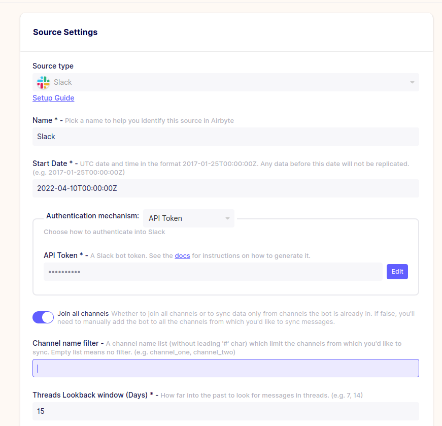 slack - discover_schema fails with null `channel_filter` param · Issue #11919 · airbytehq ...