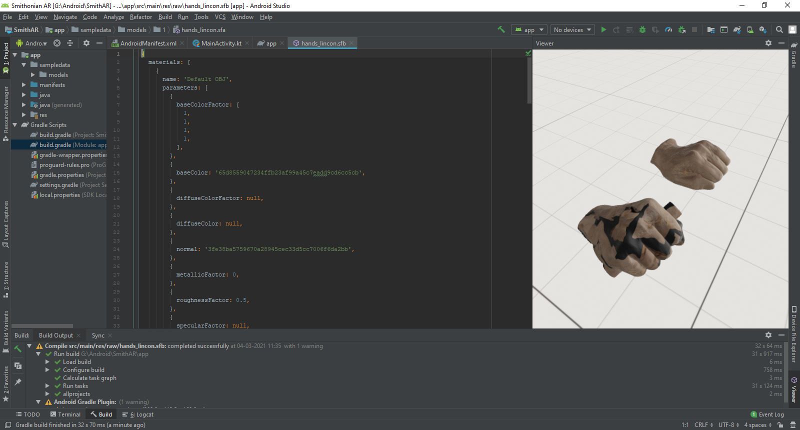 glTF issues · Issue #1204 · google-ar/arcore-android-sdk · GitHub