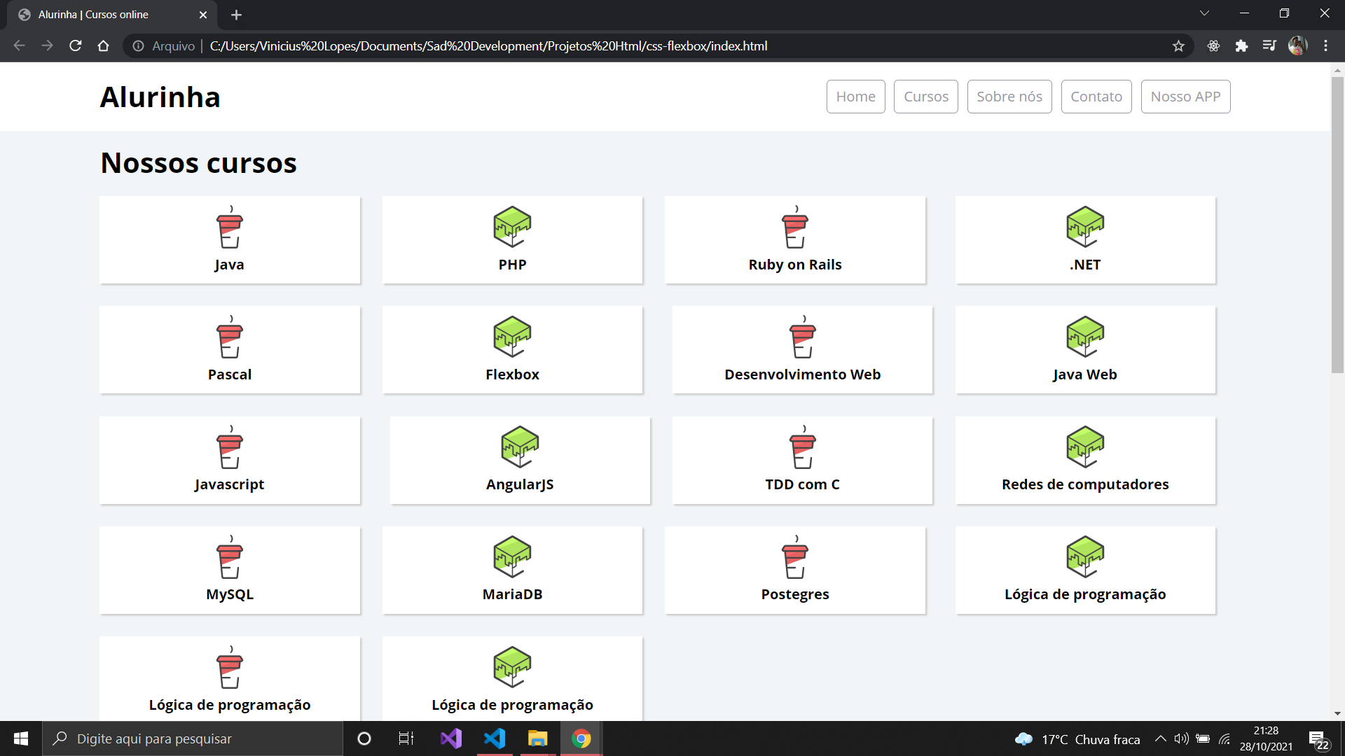 GitHub - VLopes4/css-flexbox: Flexbox: Posicione elementos na tela - Alura