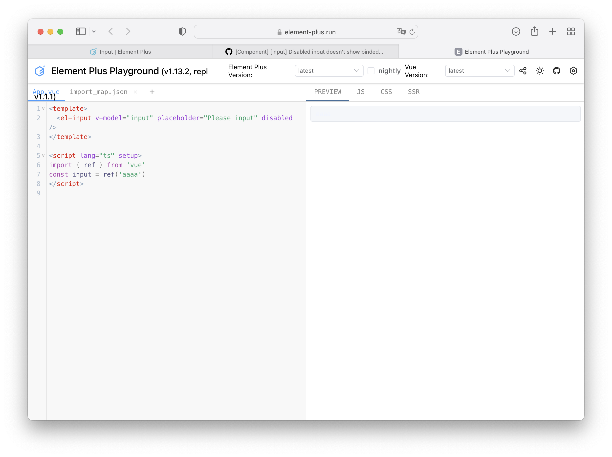 [Component] [input] Disabled input doesn't show binded value · Issue #9117 · element-plus ...