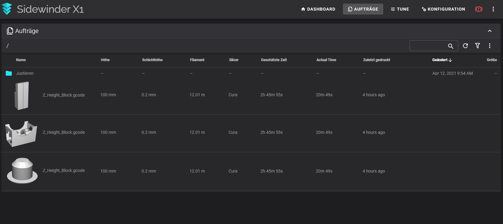 Bigger Job Layout · Issue 246 · Fluidd Corefluidd · Github 5756