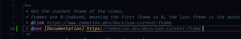 Link documentation in JSDoc · Issue #1796 · remotion-dev/remotion · GitHub
