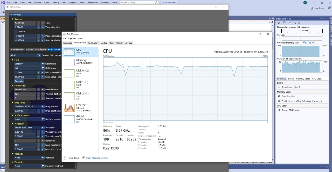Different speeds in different systems · Issue #121 · InteractiveComputerGraphics/SPlisHSPlasH ...