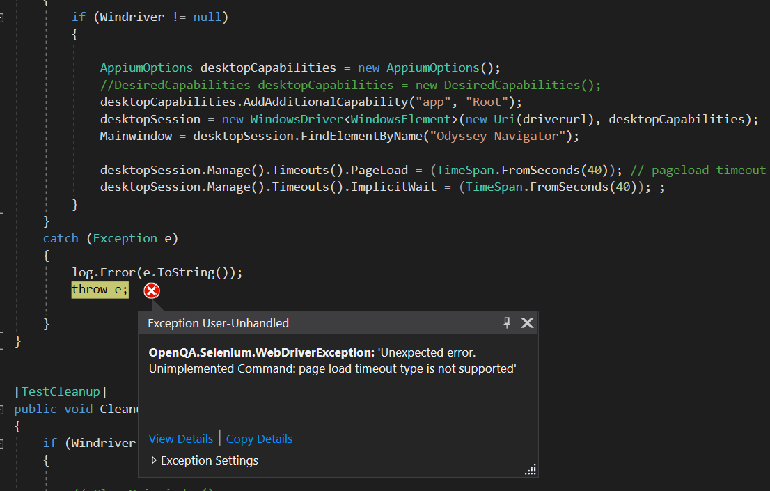 Implicate and Explicit wait not working · Issue #1253 · microsoft/WinAppDriver · GitHub