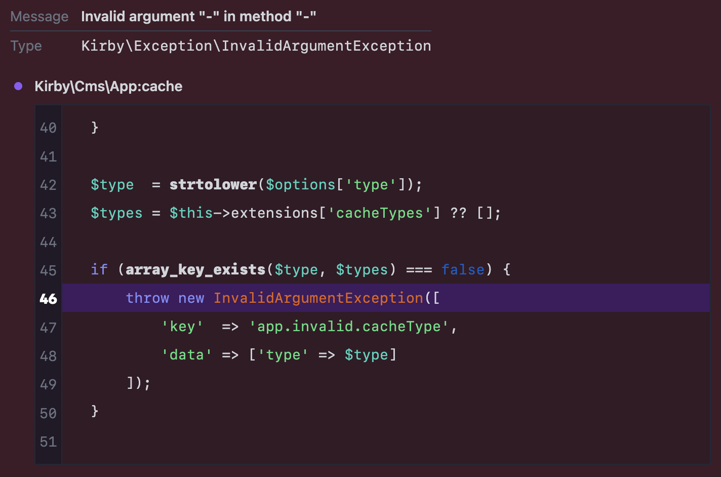 'Invalid argument "-" in method "-"' · Issue #5012 · getkirby/kirby ...