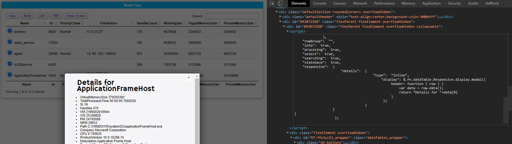 Modal details display for New-HTMLTable · Issue #33 · EvotecIT ...