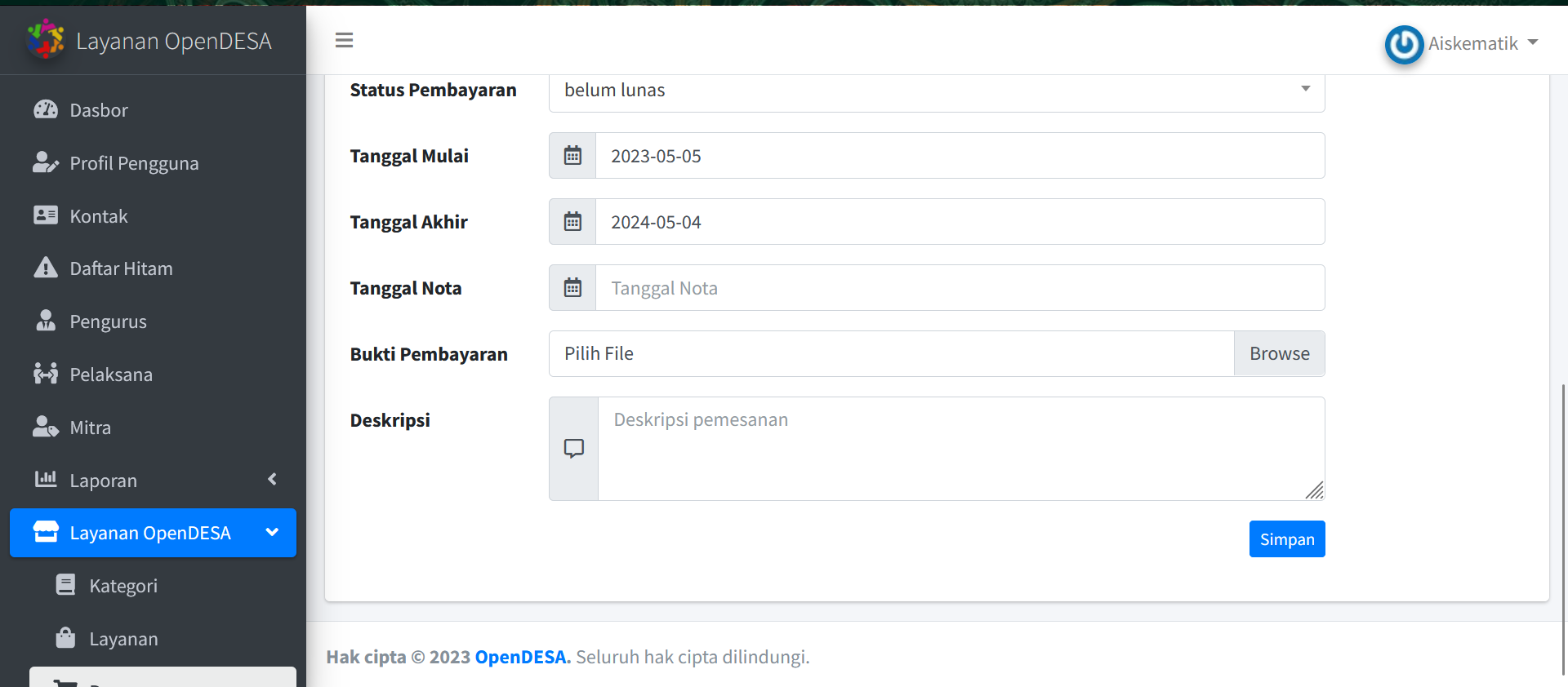 Tambahkan kolom untuk menginput tanggal laporan · Issue #311 · OpenSID/wiki-layanan-opendesa ...