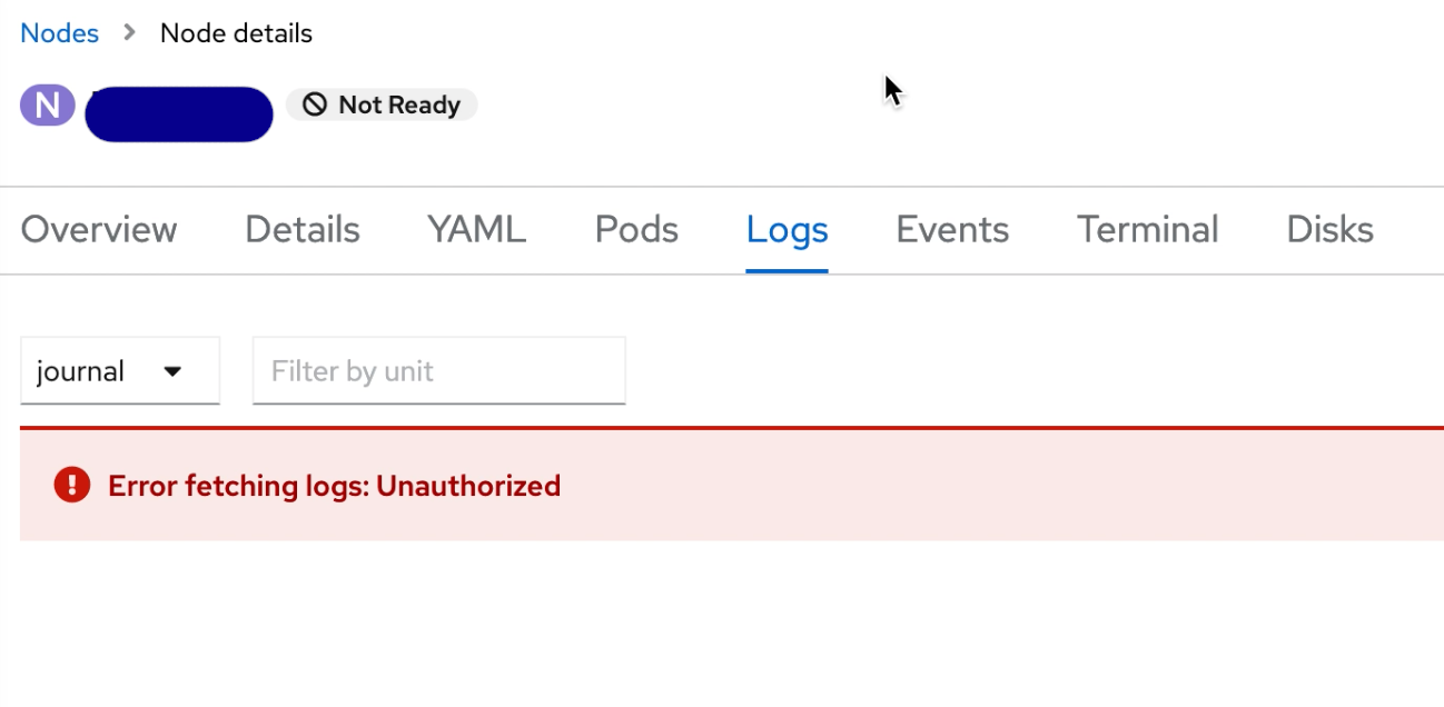 401 on node logs request cause console redirect to login screen · Issue #12455 · openshift ...
