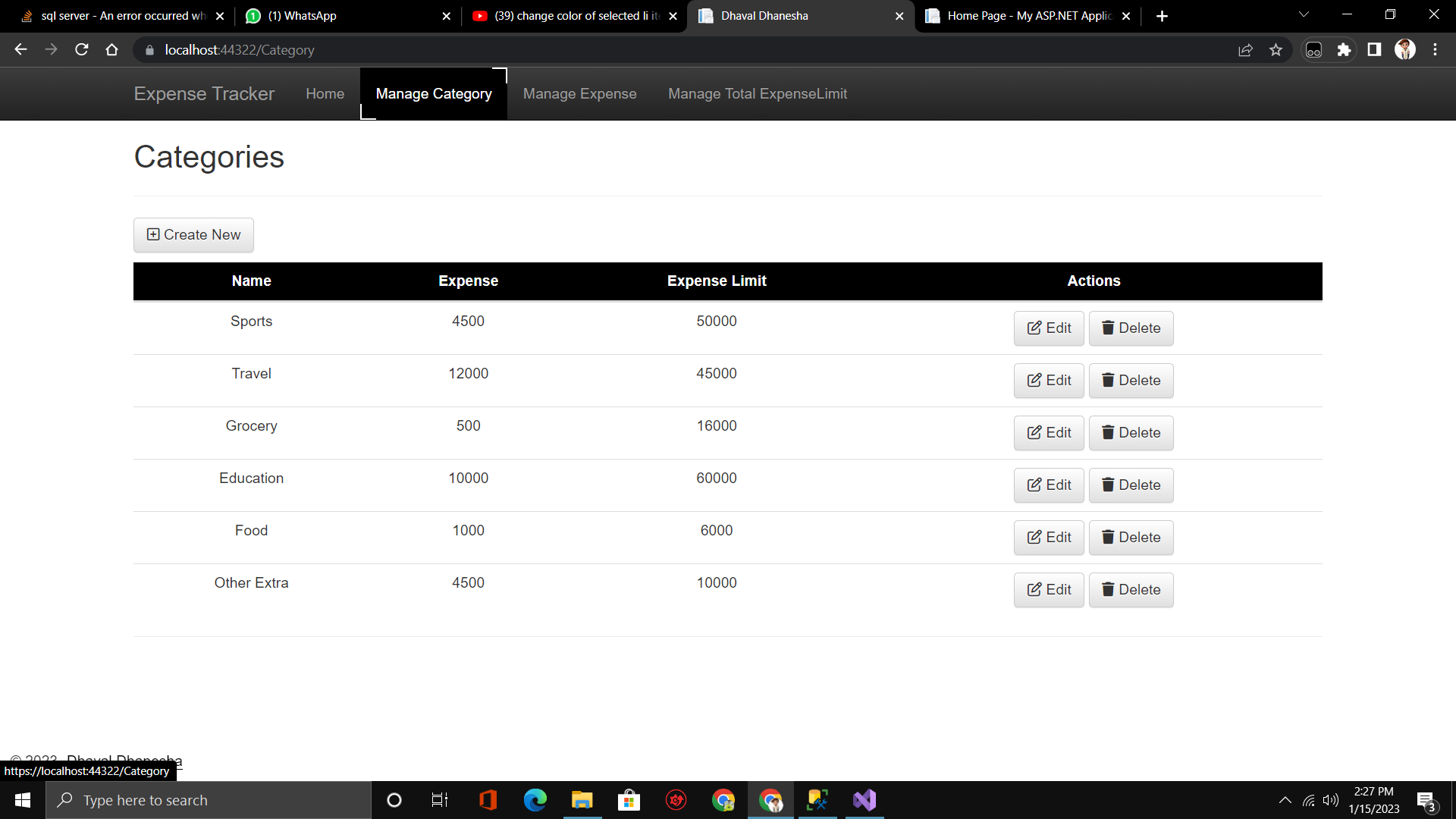 GitHub - dhavaldhanesha/ExpenseTrackerMVC: Expense Tracker Web ...