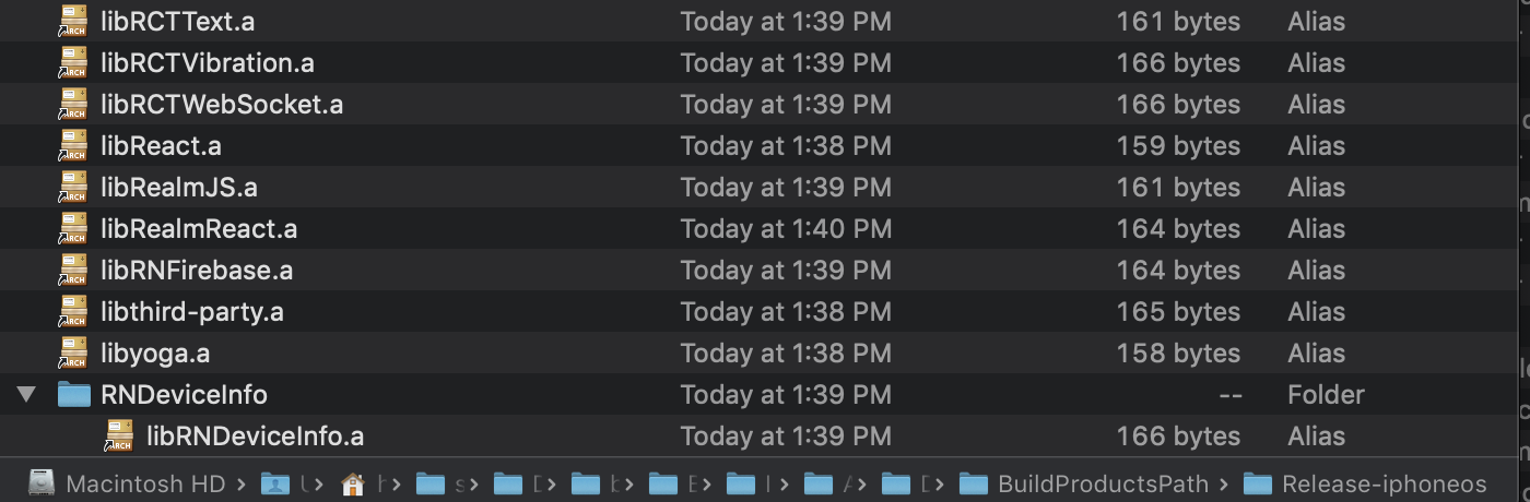 clang: error: no such file or directory: libRNDeviceInfo.a · Issue #446 · react-native-device ...