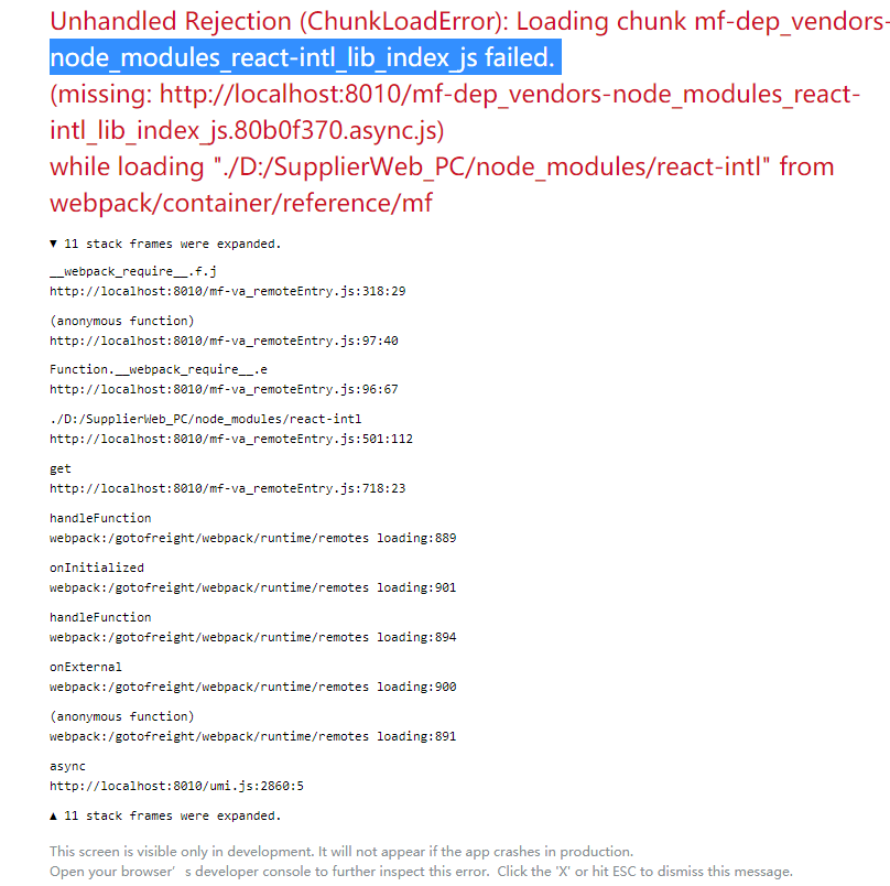 mfsu: {}, 开启 node_modules_react-intl_lib_index_js failed. · Issue #7198 · umijs/umi · GitHub