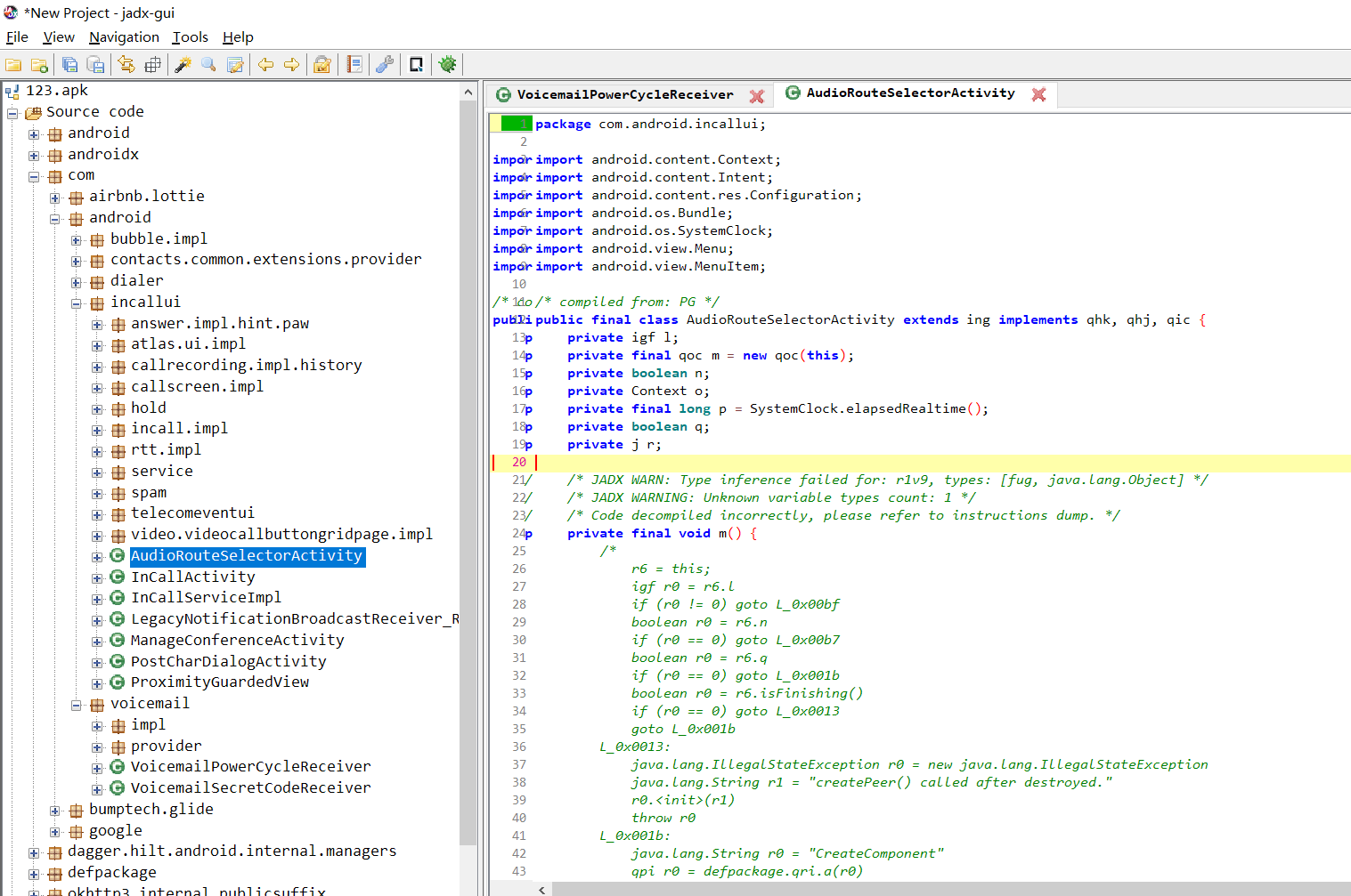 [core]Line number rendering problem · Issue #1153 · skylot/jadx · GitHub