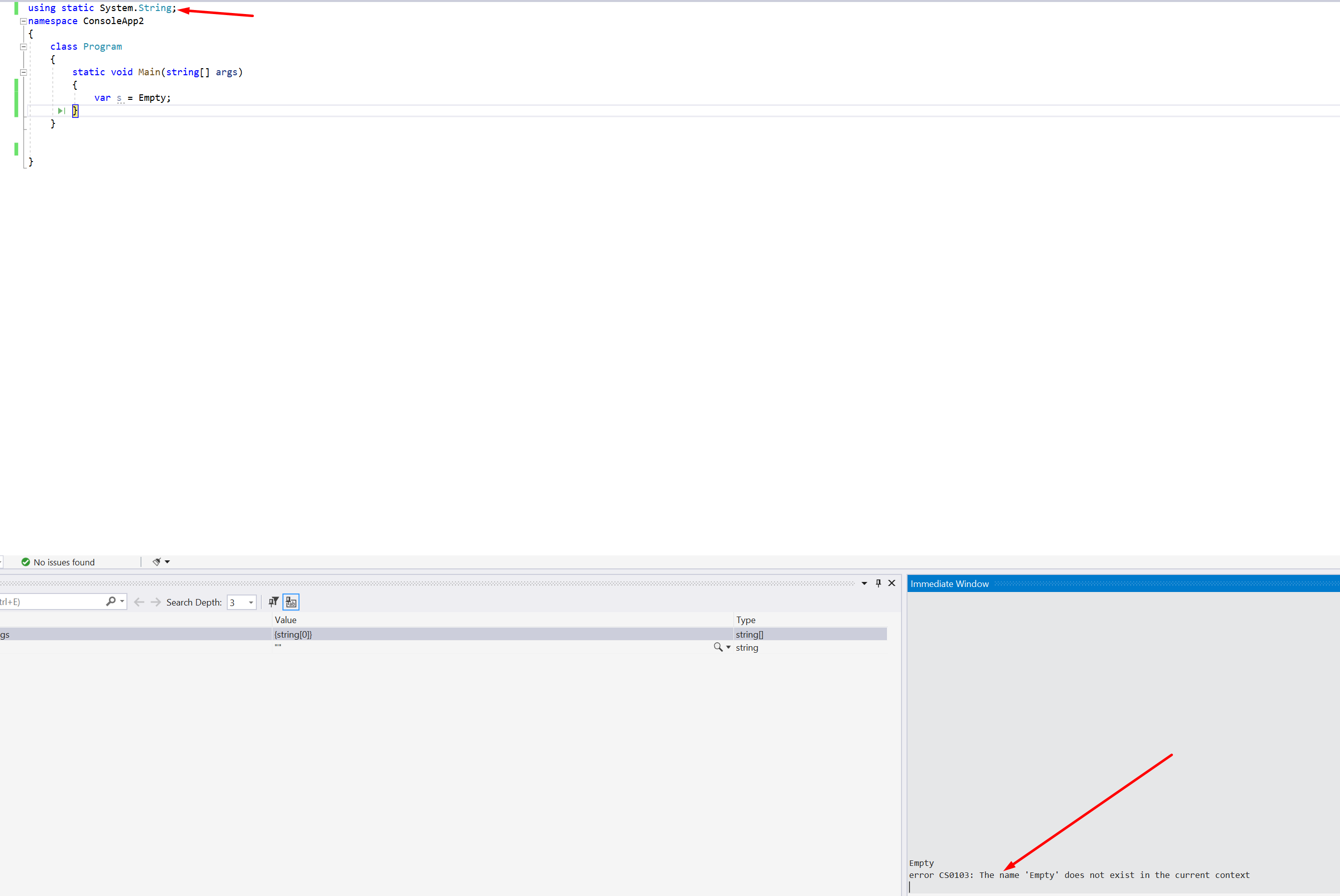 Expression compiler can't recognize static imports · Issue #52287 · dotnet/roslyn · GitHub